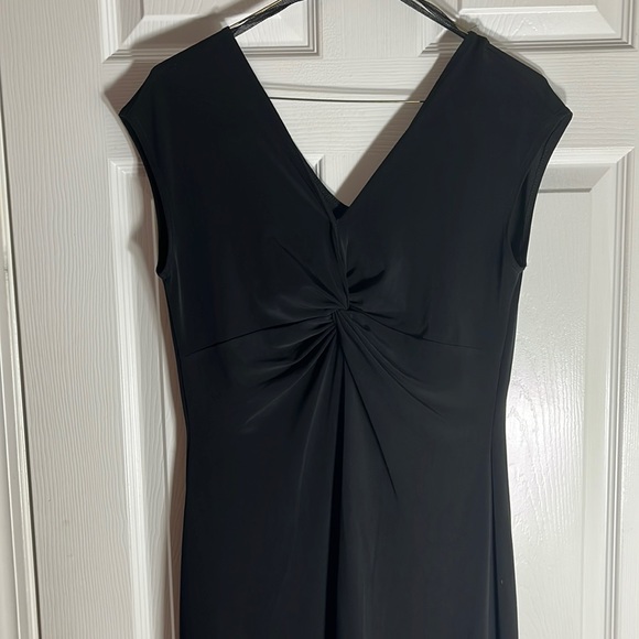 Cato | Dresses | Cato Likenew Stunning Black Dress Deep Vneck Front ...